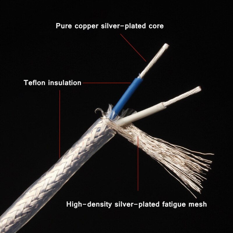 Fever Grade Black Glue LP PTFE Insulated Silver-Pl... – Grandado