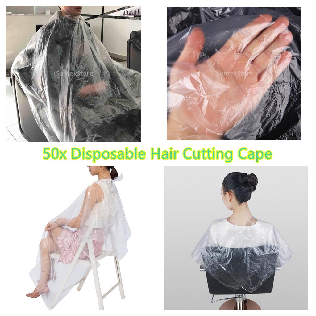 50pcs Disposable Hairdressing Cape Apron Gown for ... – Vicedeal