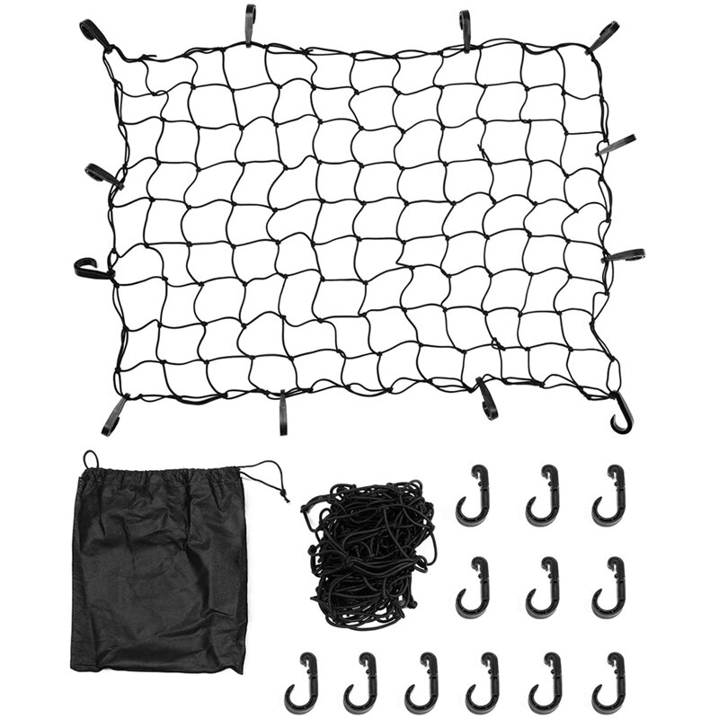 90X120cm Truck Bed Cargo Net Black, Heavy Duty Bun... – Vicedeal