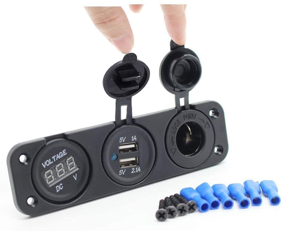 12v Universal 3 In 1 Cigarette Lighter Socket Dual Grandado
