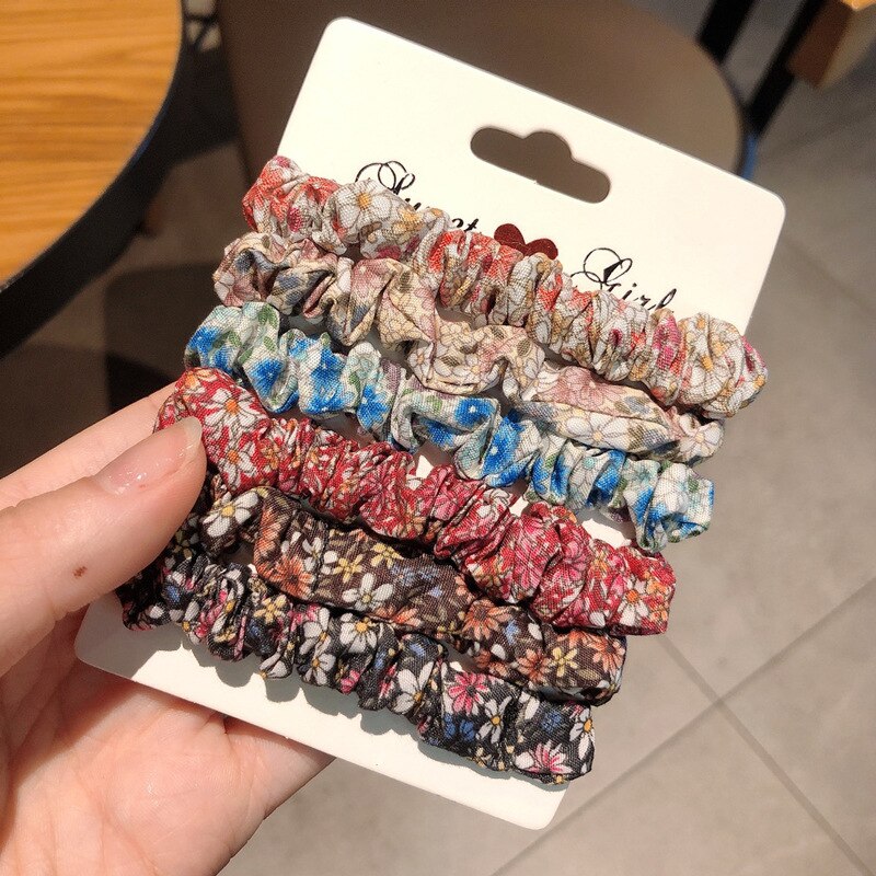 satin 6-piece hair tie all-match basic hair rope – Grandado