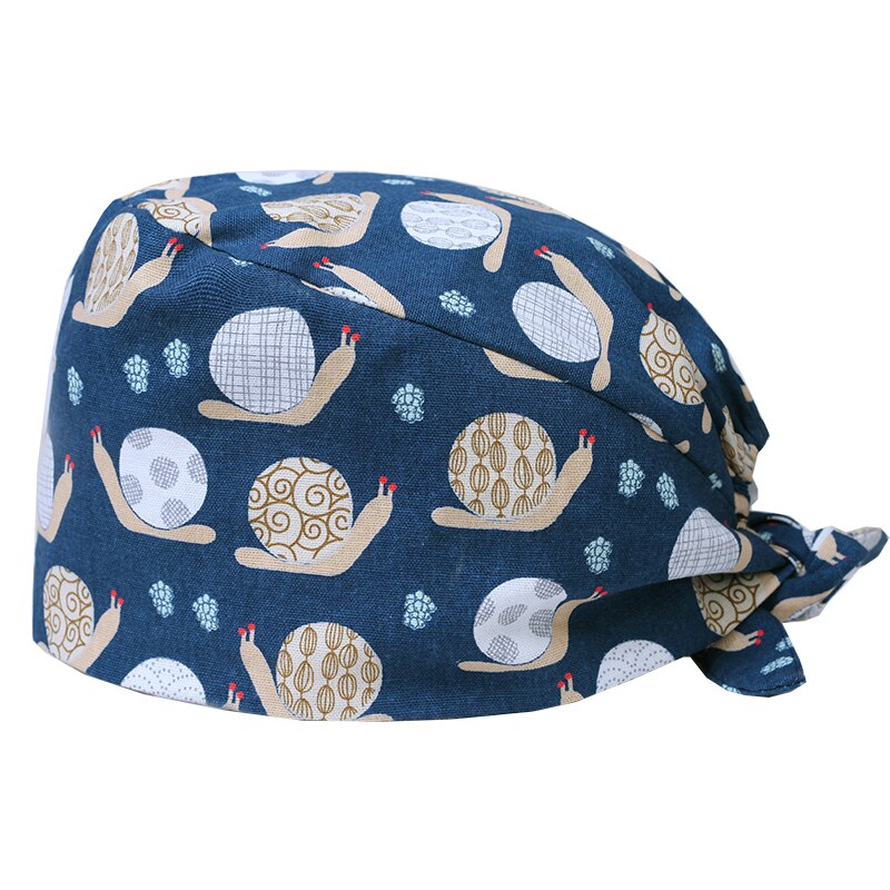 Small Snail Print Doctor Surgery Cap Nurse Beauty ... – Grandado