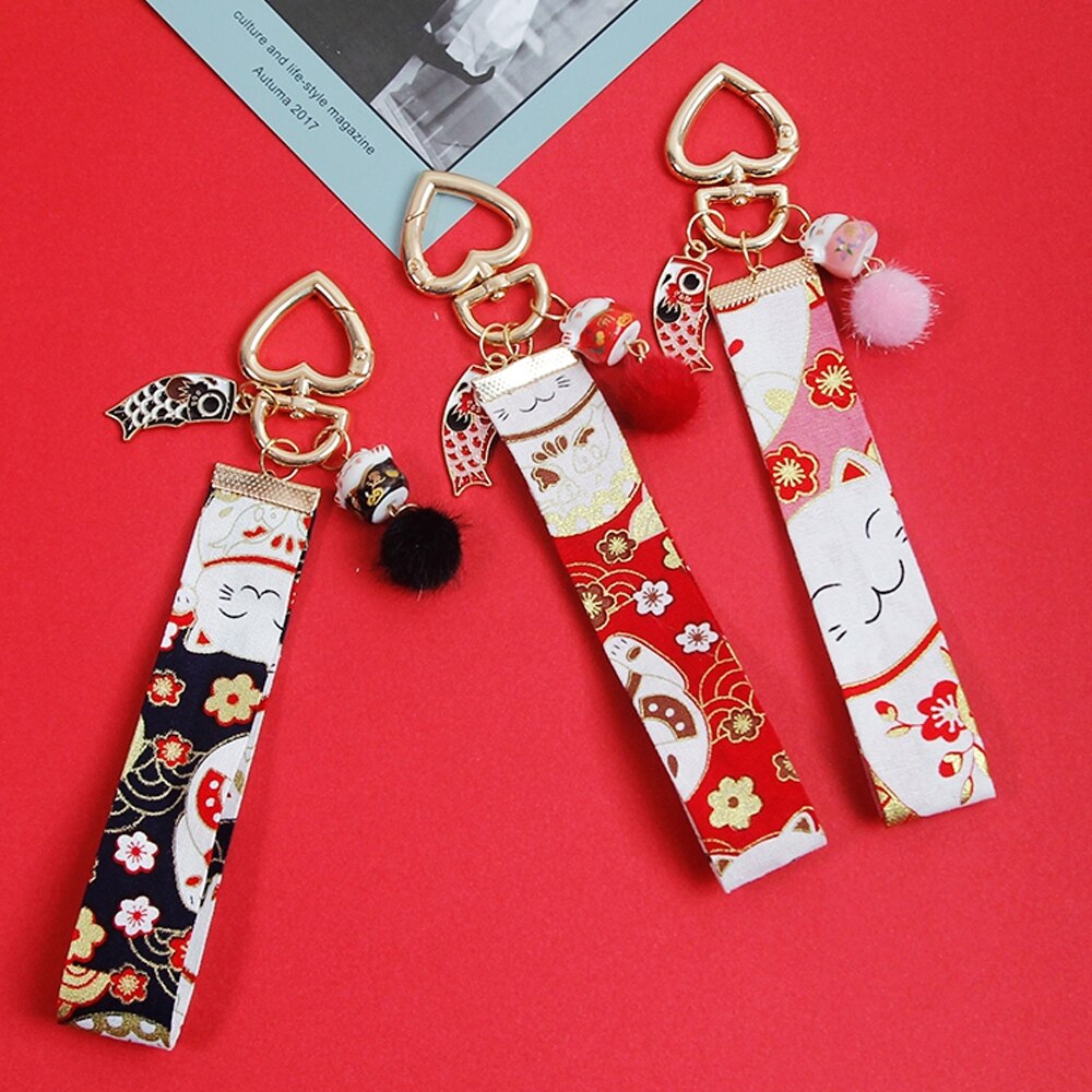 Kawaii Japanese Lucky Cat Fish Smart Phone Strap L... – Vicedeal