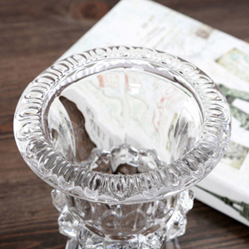 Clear Glass Flower Vase Stem Plant Jar Table Flora... – Grandado