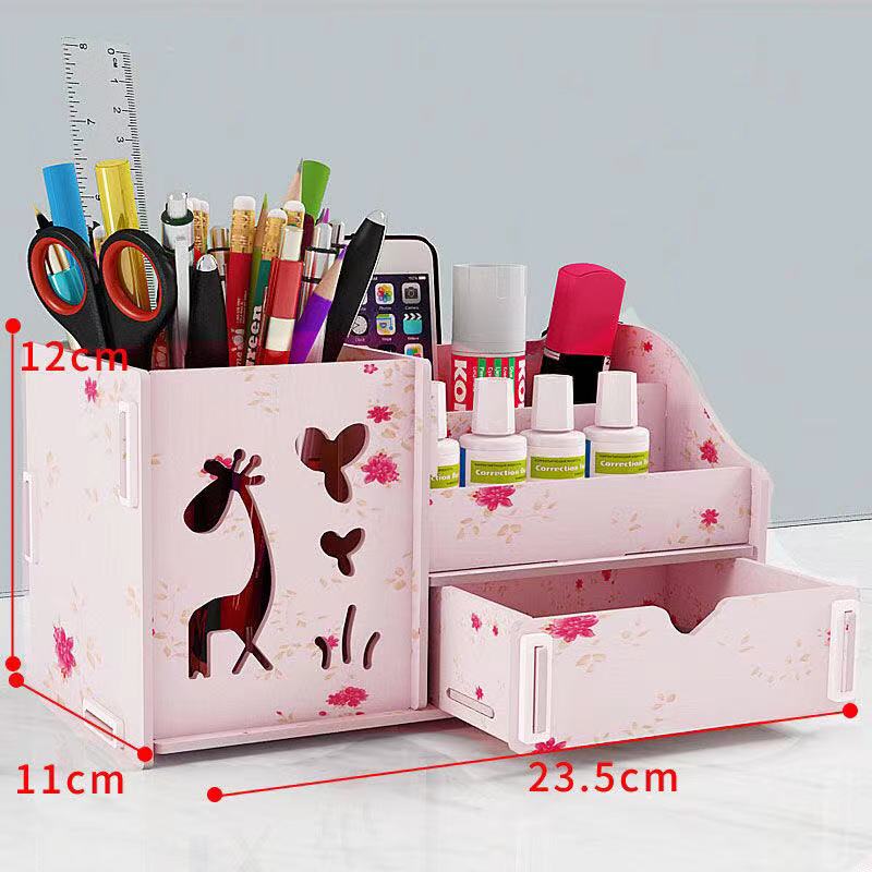 DIY desktop storage box pen holder desktop learnin... – Vicedeal
