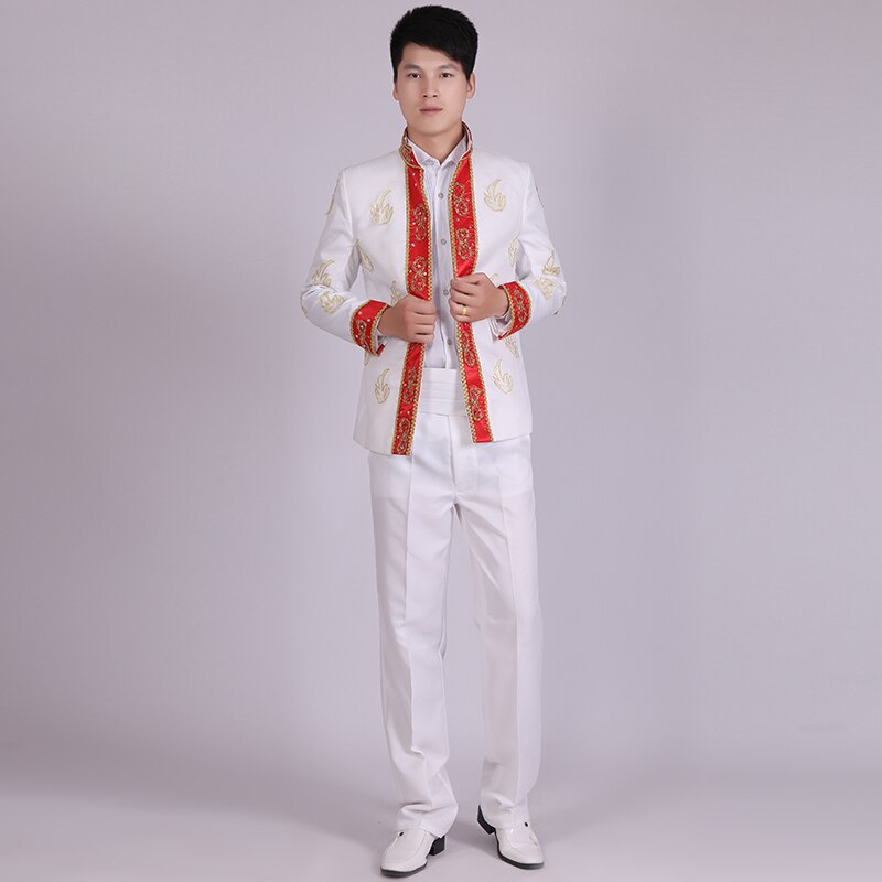 Tide Male Suit Plus Size Slim Fit Mens Suits With ... – Vicedeal