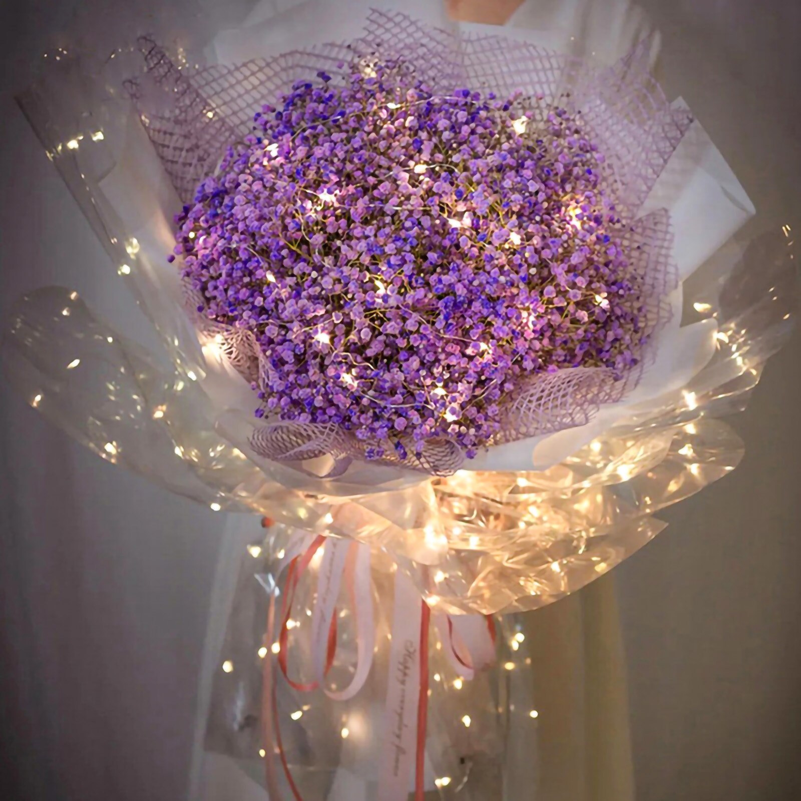 LED transparent bouquet wrapping paper DIY craft s... – Grandado