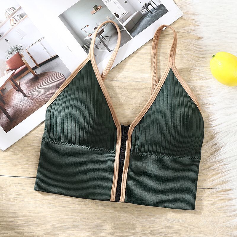 Korean striped crop tops slim fit spaghetti strap ... – Vicedeal