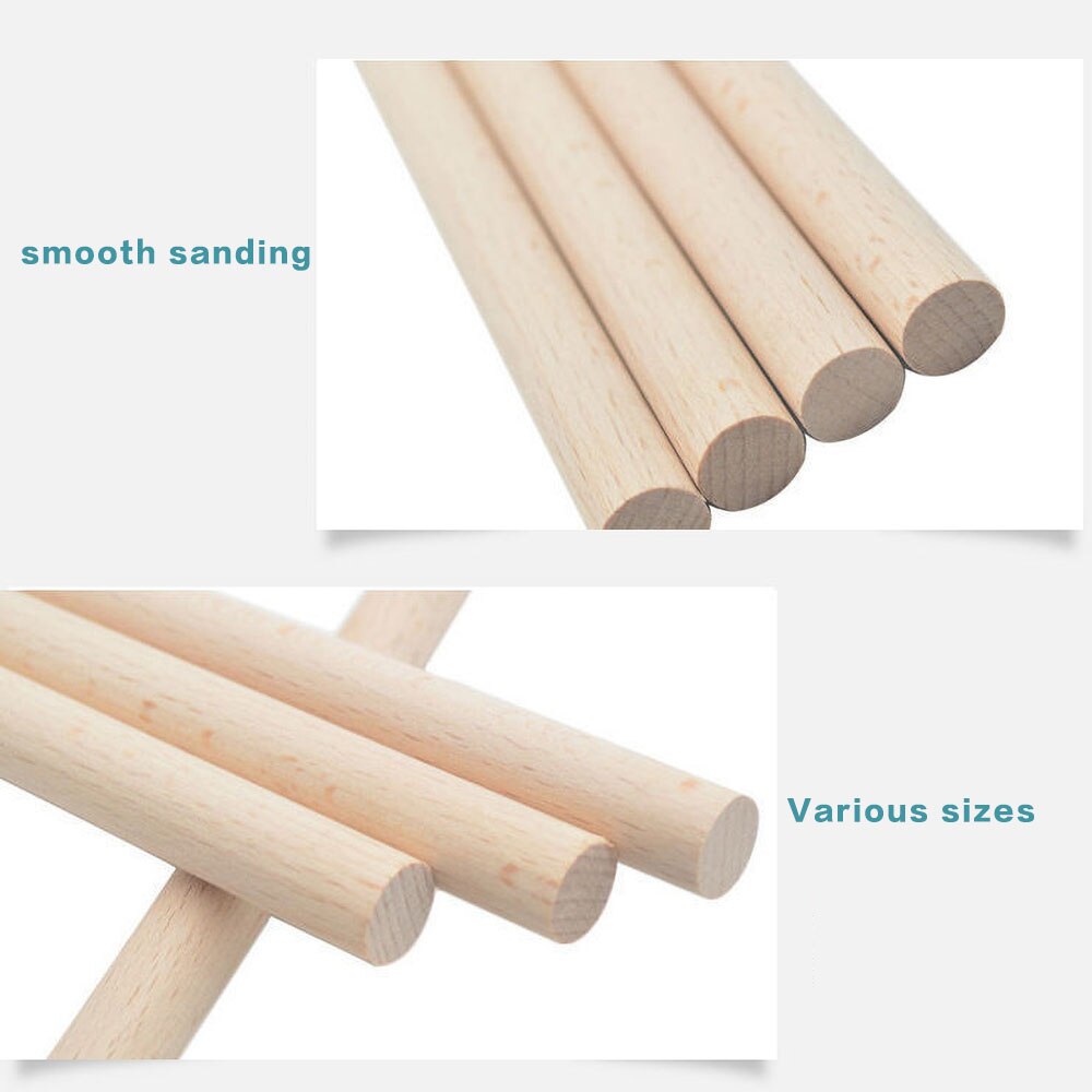 5Pcs Ronde Houten Stok Garderobe Ronde Houten Stok... – Vicedeal