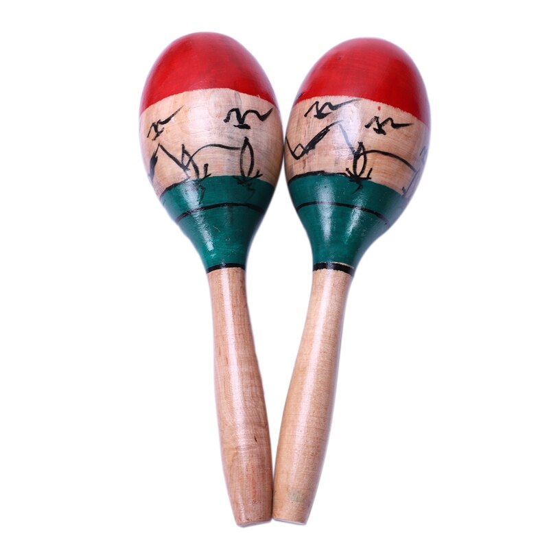 1 Pair Wooden Maracas Durable Large 25Cm Musical E... – Grandado