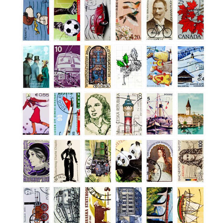 30pcs/pack Original Boxed Postcards Vintage Stamps... – Grandado