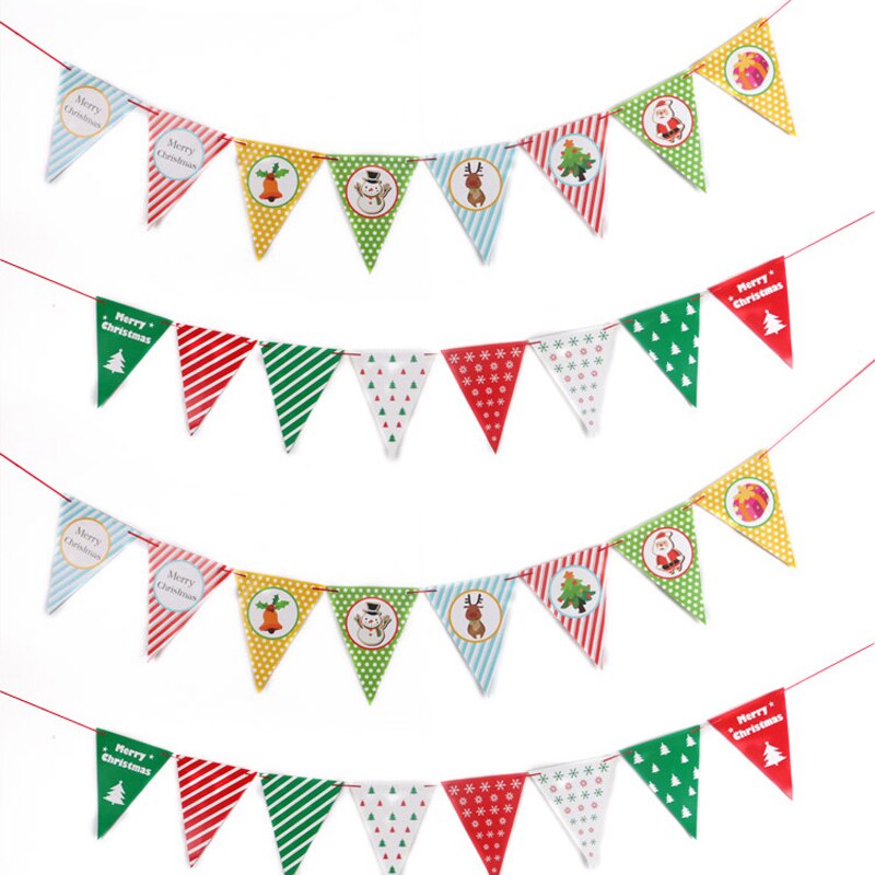 1 Set Christmas Season Hanging Flags Christmas Ban... – Grandado