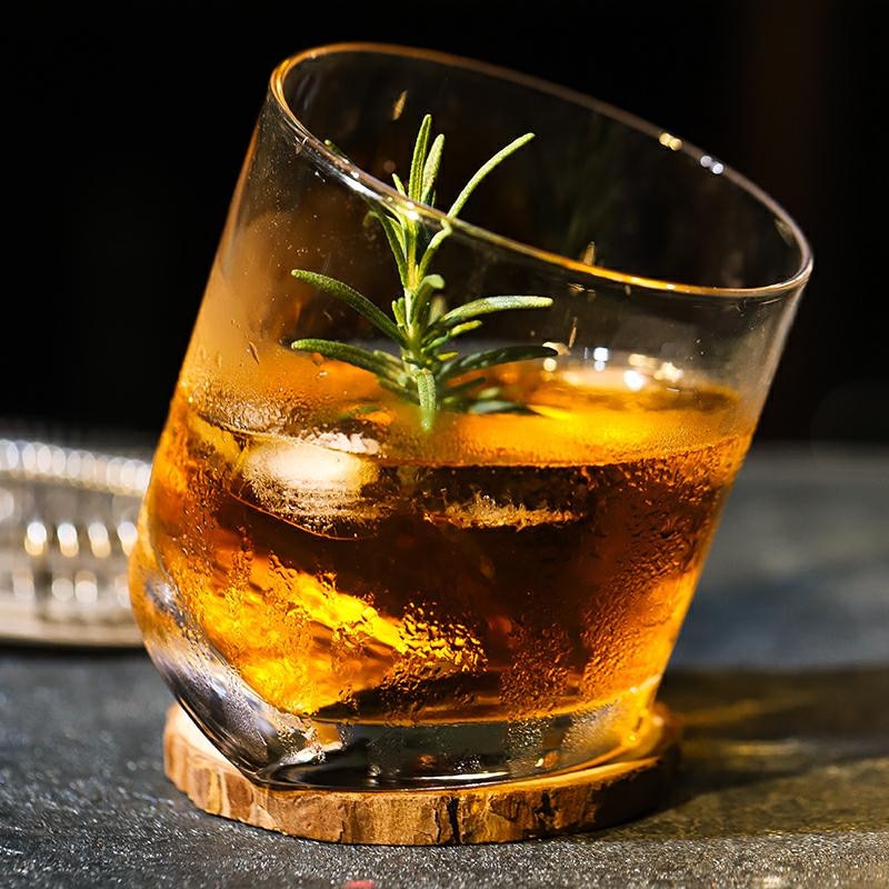 Tilt Glass for Whiskey Lead-Free Heat Resistant Tr... – Grandado