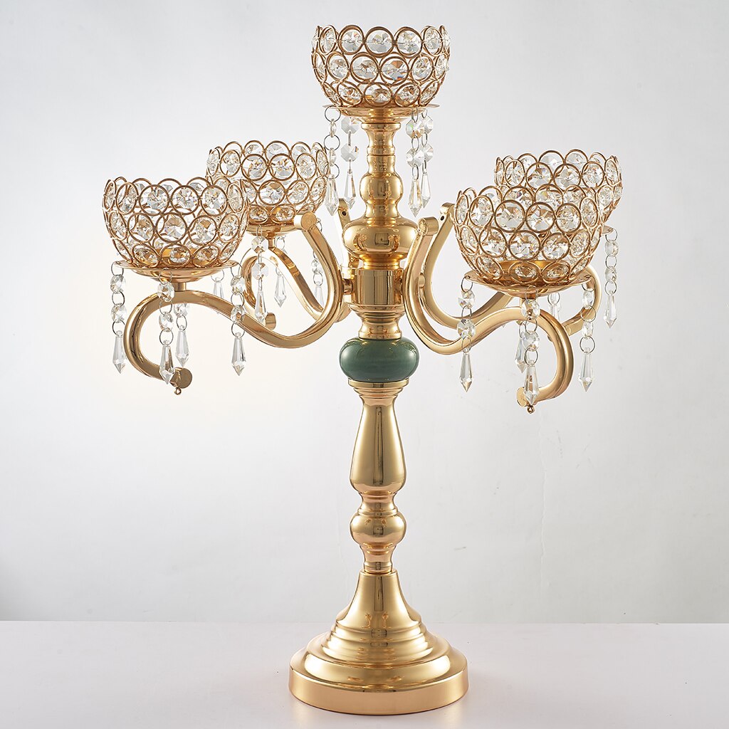 European Style Candelabra 5 Arms Crystal Candle Ho... – Vicedeal
