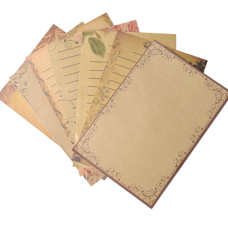 56Pcs Kraft Paper Retro Writing Paper Vintage Lett... – Vicedeal