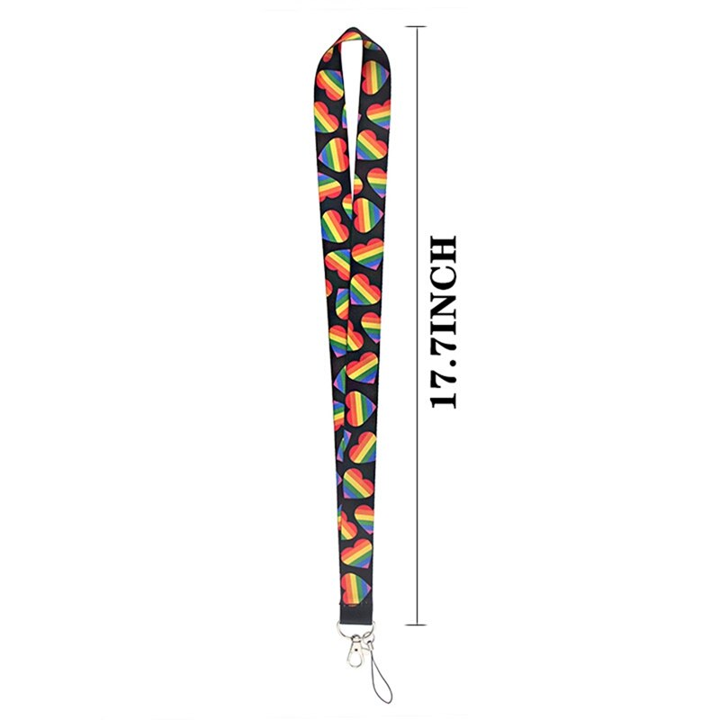 Gay Pride Lanyard ID Badge Holder Rainbow Striped ... – Grandado