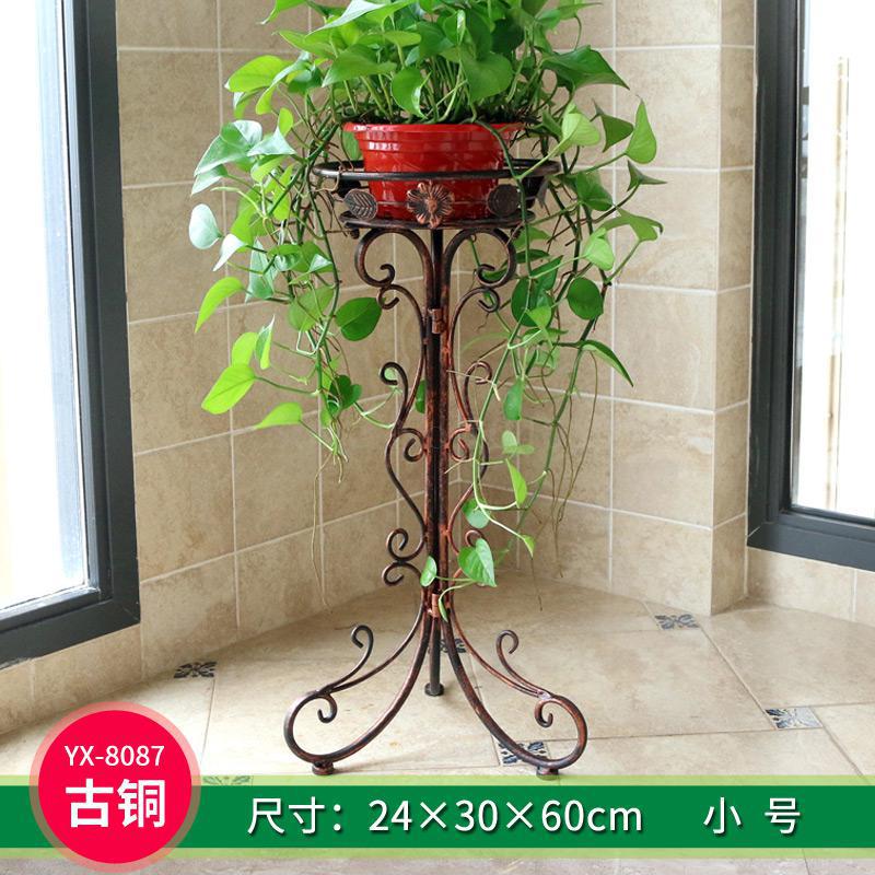 Flower stand flower pot rack single Floor type wro... – Grandado