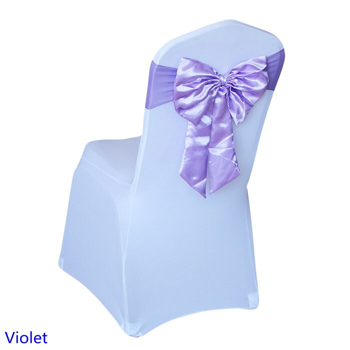 Violet lilac colour chair sash Butterfly style sat... – Vicedeal