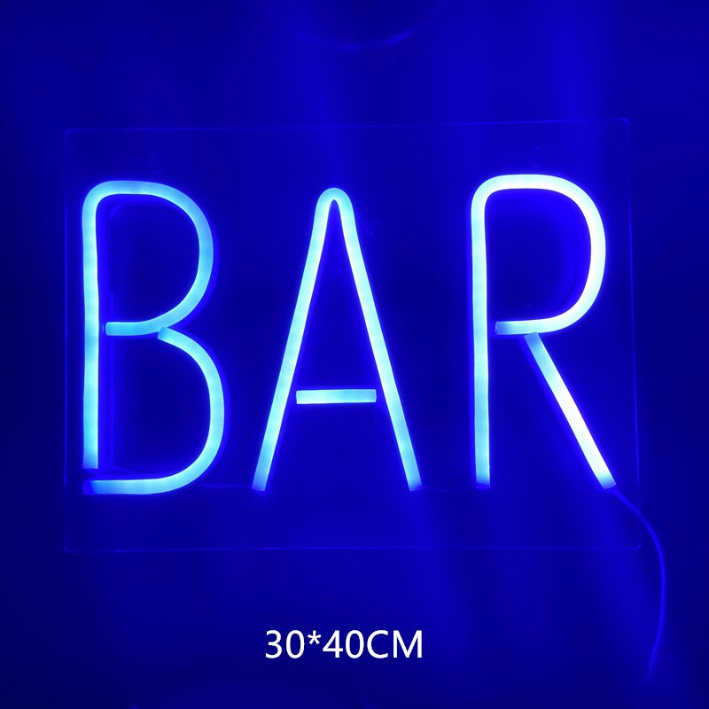 Bar neon topp led neon lys med panel vegghengende ... – Grandado