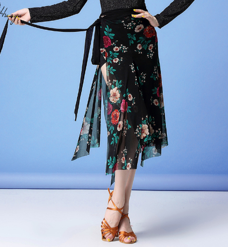 1pcs/lot Floral Latin Dance skirt Women Waist Chai... – Vicedeal