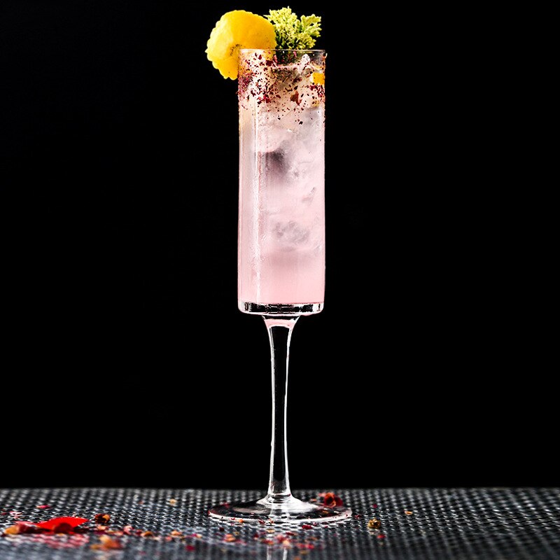 Straight champagne glass goblet cocktail glasses b... – Grandado