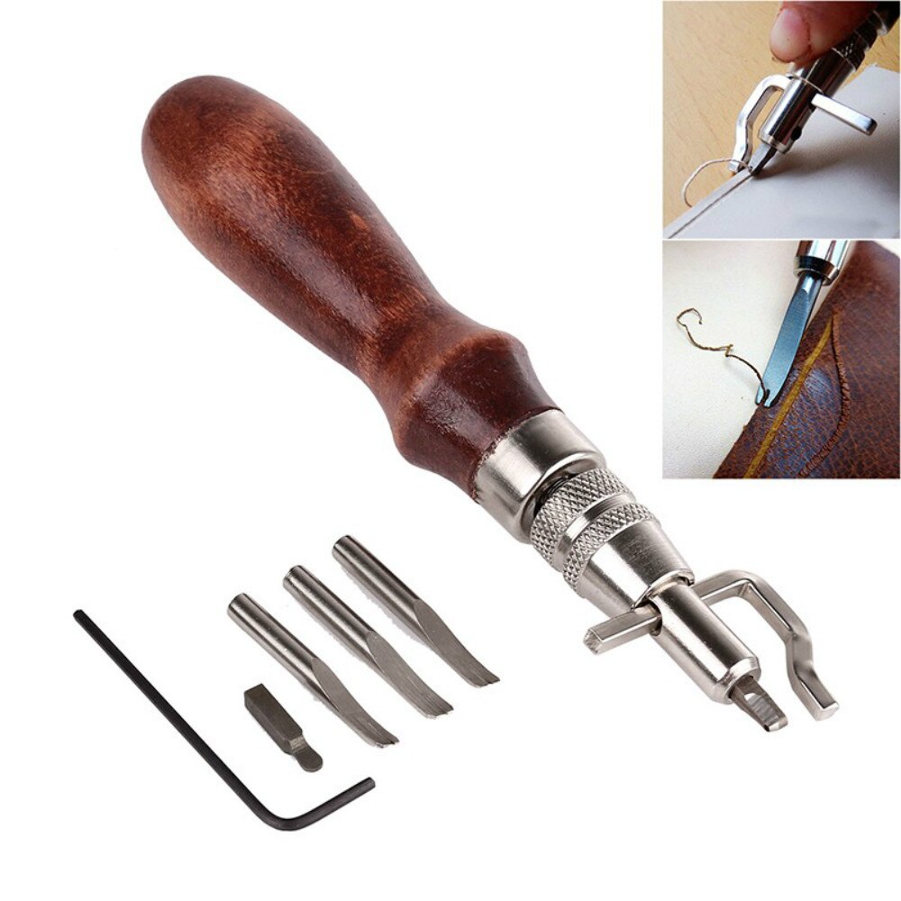 5 in 1 DIY Leather craft Pro Stiksels Groover Crea... – Vicedeal