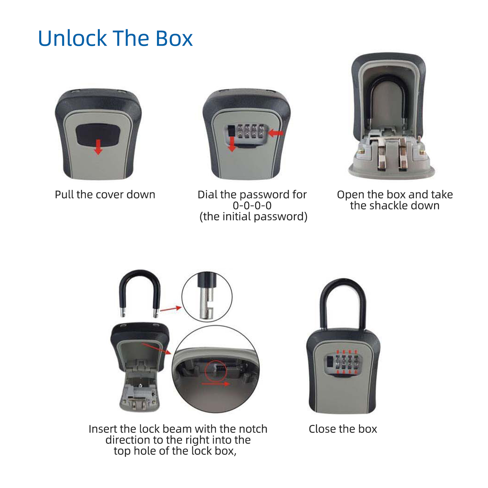 Sleutel Opslag Lock Box Met Dust Cover Aluminium 4... – Grandado