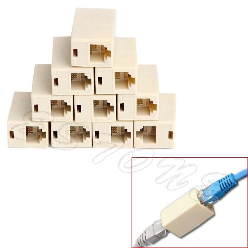 10Pcs RJ45 CAT5 Koppeling Plug Lan-kabel Extender ... – Vicedeal