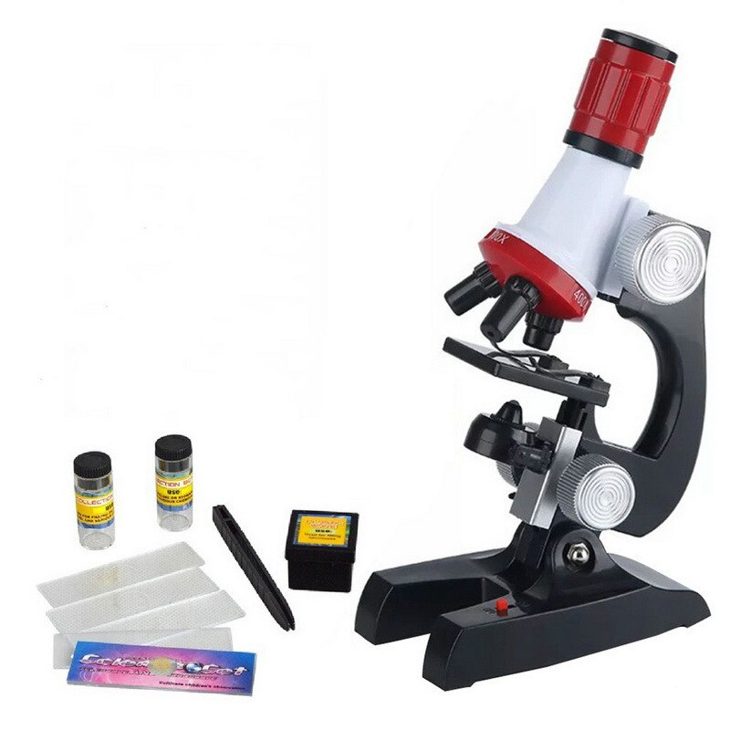 Microscope Kit Lab LED 100X-400X-1200X Home School... – Grandado