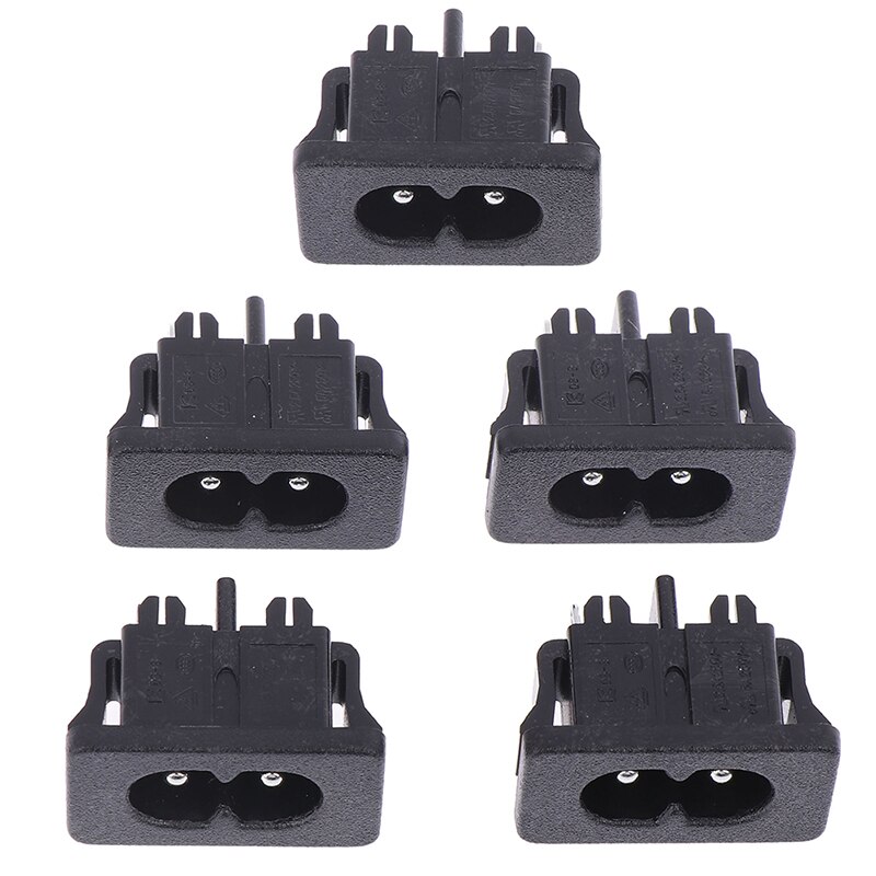 5Pcs Ac 250V 2.5A 2Pin Iec 320 C8 Schroef Mount In... – Vicedeal