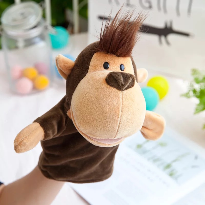 25cm monkey Plush Hand Puppet human kindergarten s... – Grandado