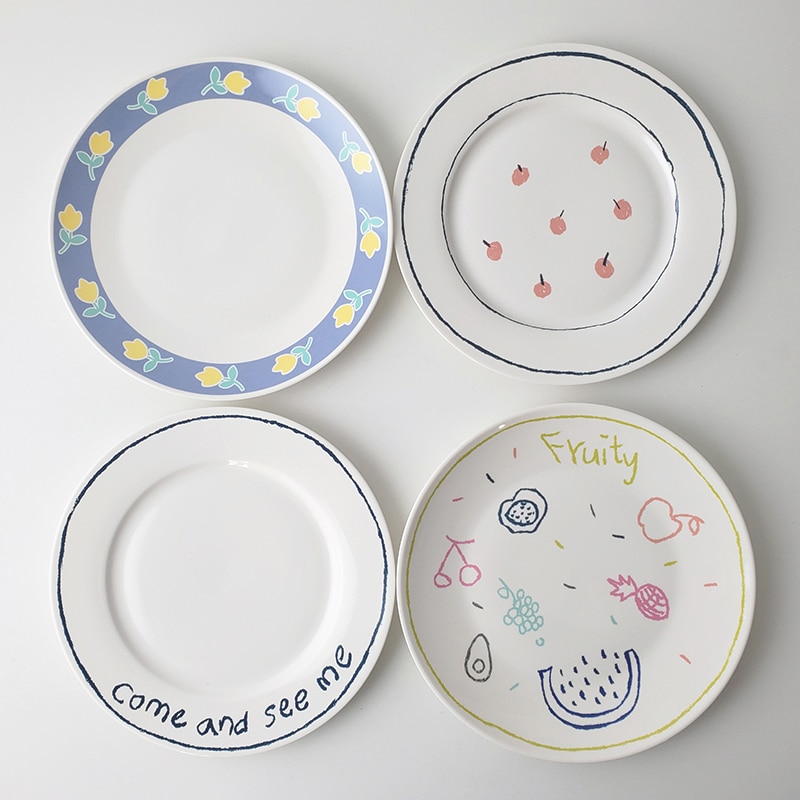 8 inch Lovely Ceramic Plates Dessert Plate Breakfa... – Vicedeal