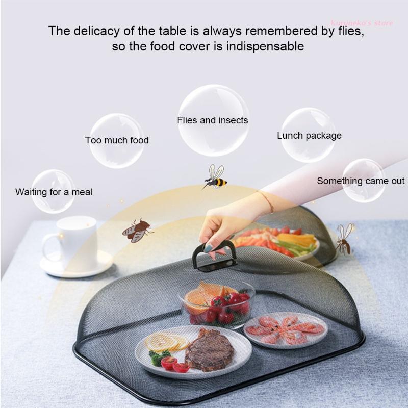 Food Dome Cover Round Shape Mesh Plate Cover Food ... – Grandado