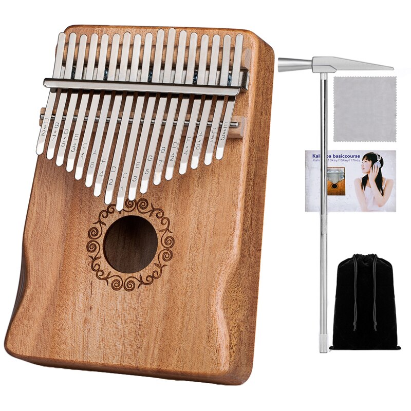 Kalimba 17 Keys Thumb Piano Wood Mahogany Mbira Bo... – Vicedeal