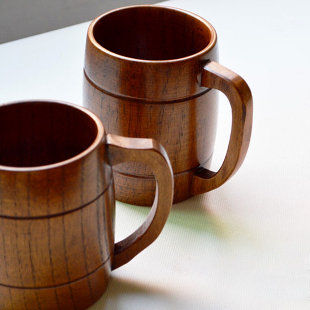 Visual Touch Handmade Solid Wood Beer Mug W/Handle... – Grandado