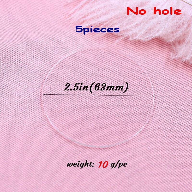63mm/76MM/101mm/120mm Round No Hole Blank Clear Ac... – Vicedeal