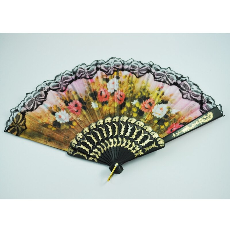 SODIAL(R) Spanish Hand Fan Decorative 7 – Grandado