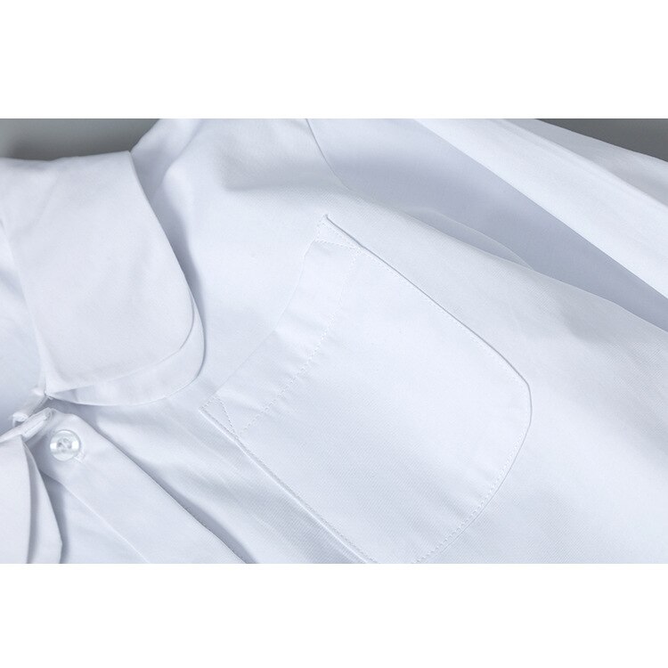 White Double Collar Cotton JK Uniform Long-sleeved... – Grandado