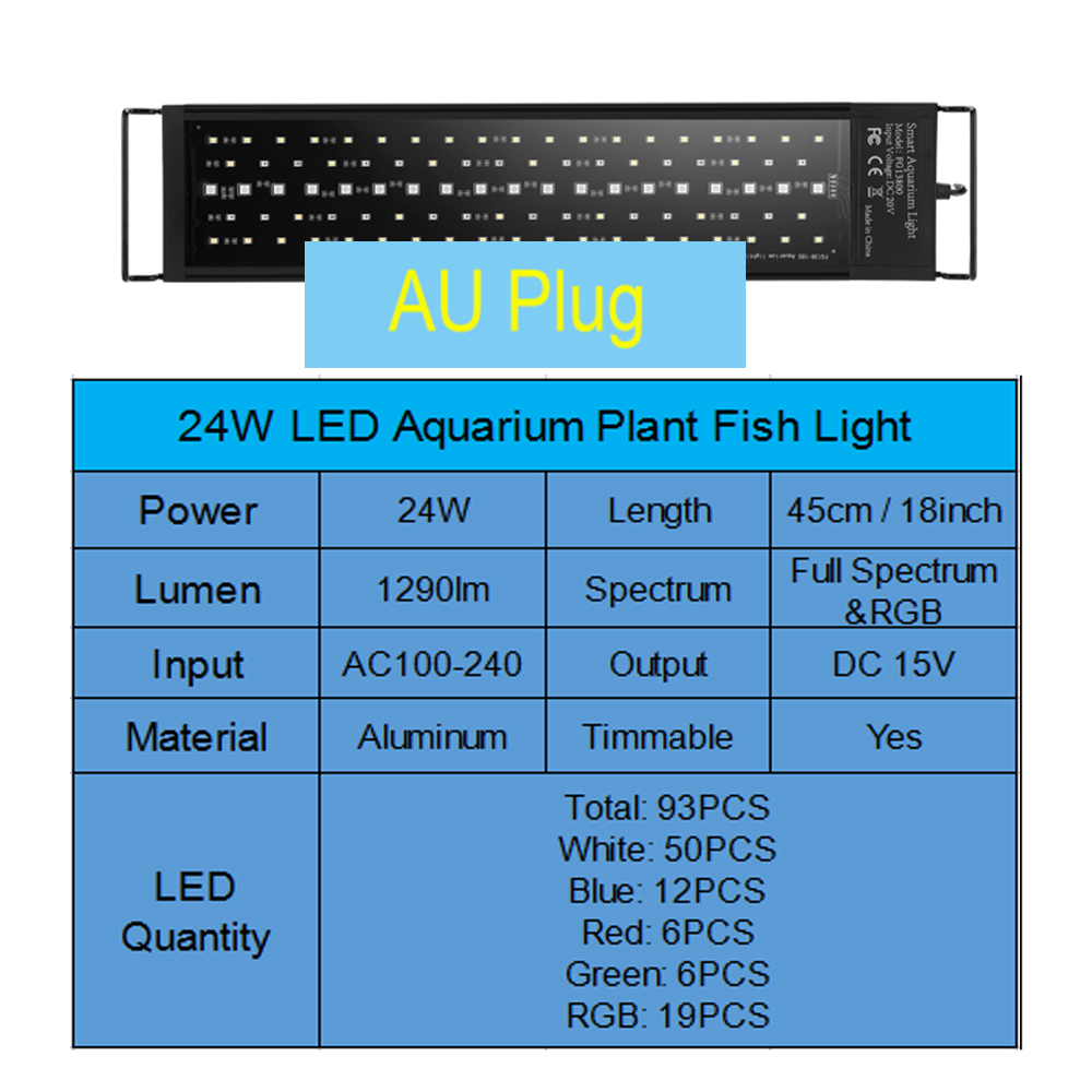 18W 24W Aquarium Light Full Spectrum12inch 18inch ... – Grandado