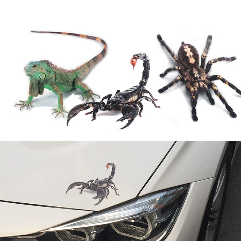 3D Car Sticker Simulation Spider lizard Scorpions ... – Vicedeal