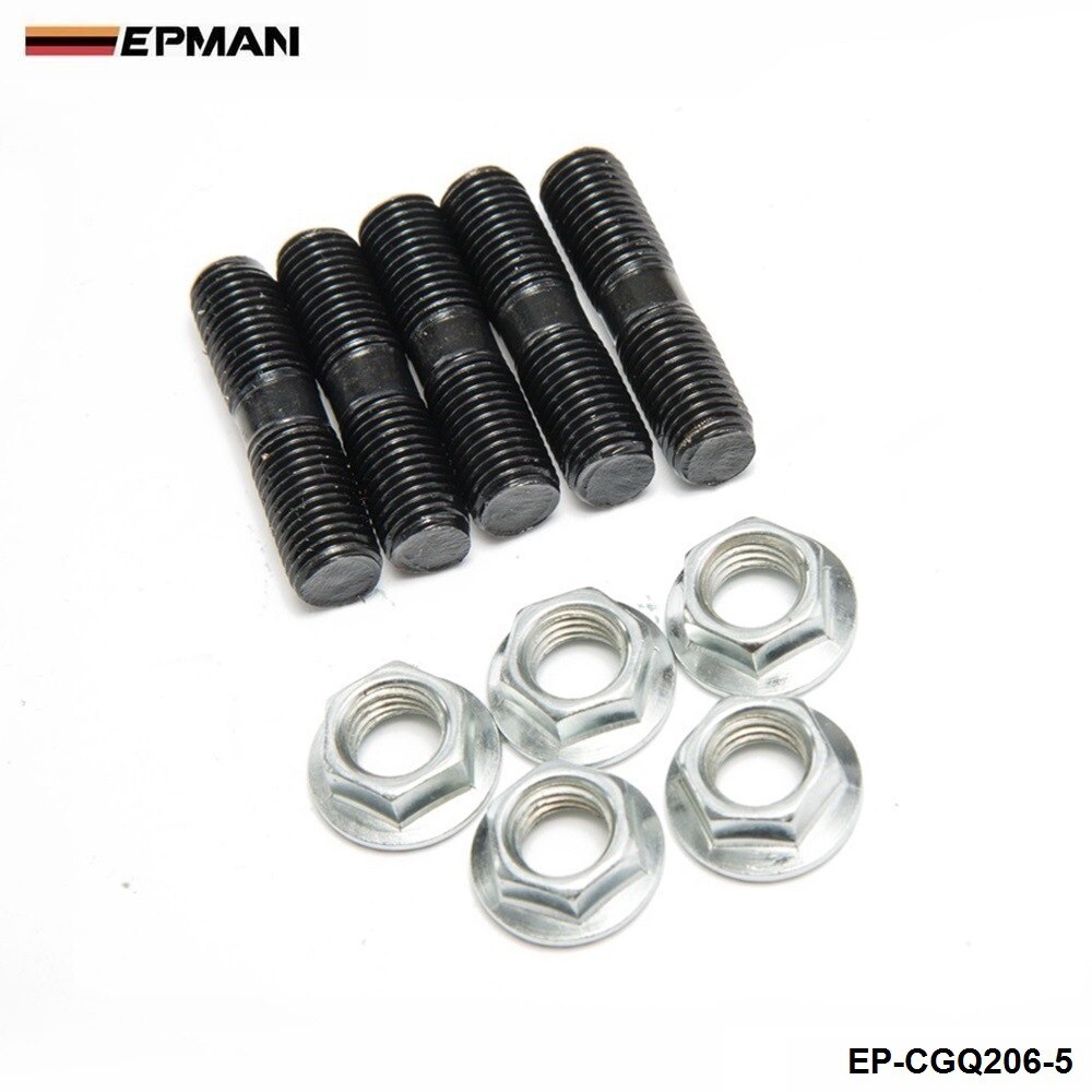 5-Pack Turbine Double-screw Bolt + Nut Double Head... – Grandado