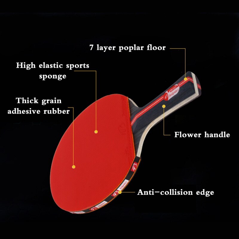 Upgraded Carbon Table Tennis Racket Set Super Powe... – Vicedeal