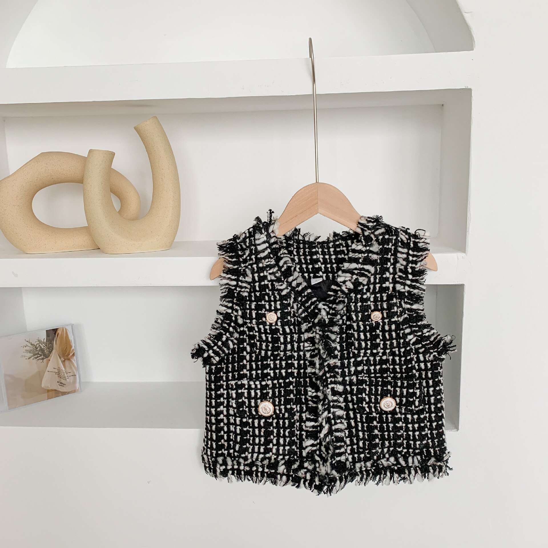 Autumn Girls Tweed Vest Kids Princess Vests Girls ... – Grandado