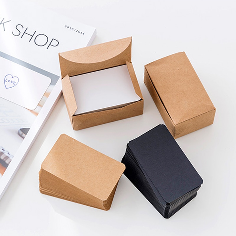 100 sheets / boxes DIY blank cards kraft paper bla... – Grandado