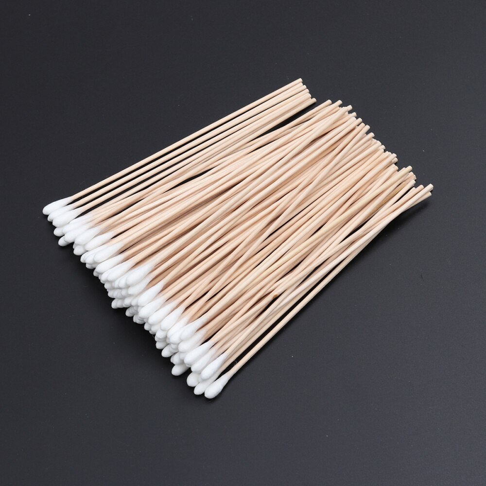 100Pcs Long Wood Handle Cotton Swab Swabs Ear Clea... – Grandado