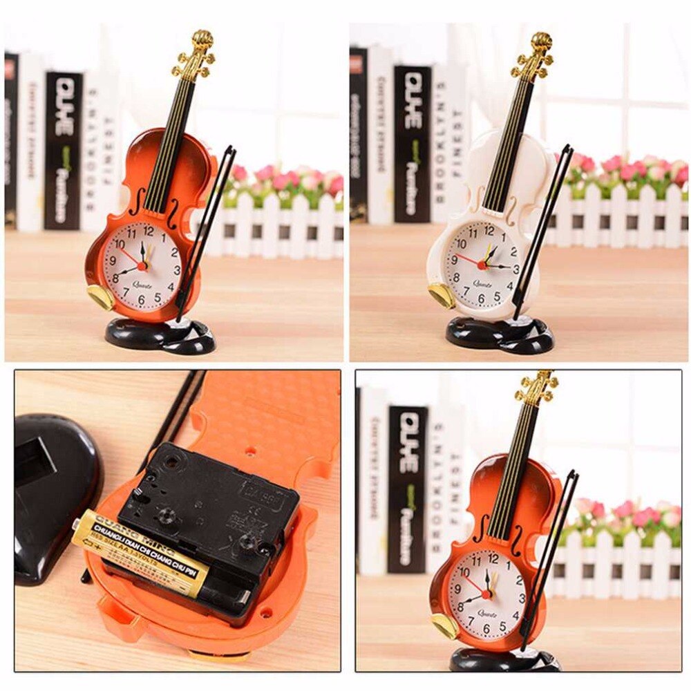 2 Colors Instrument Table Clock Student Violin Hom... – Vicedeal