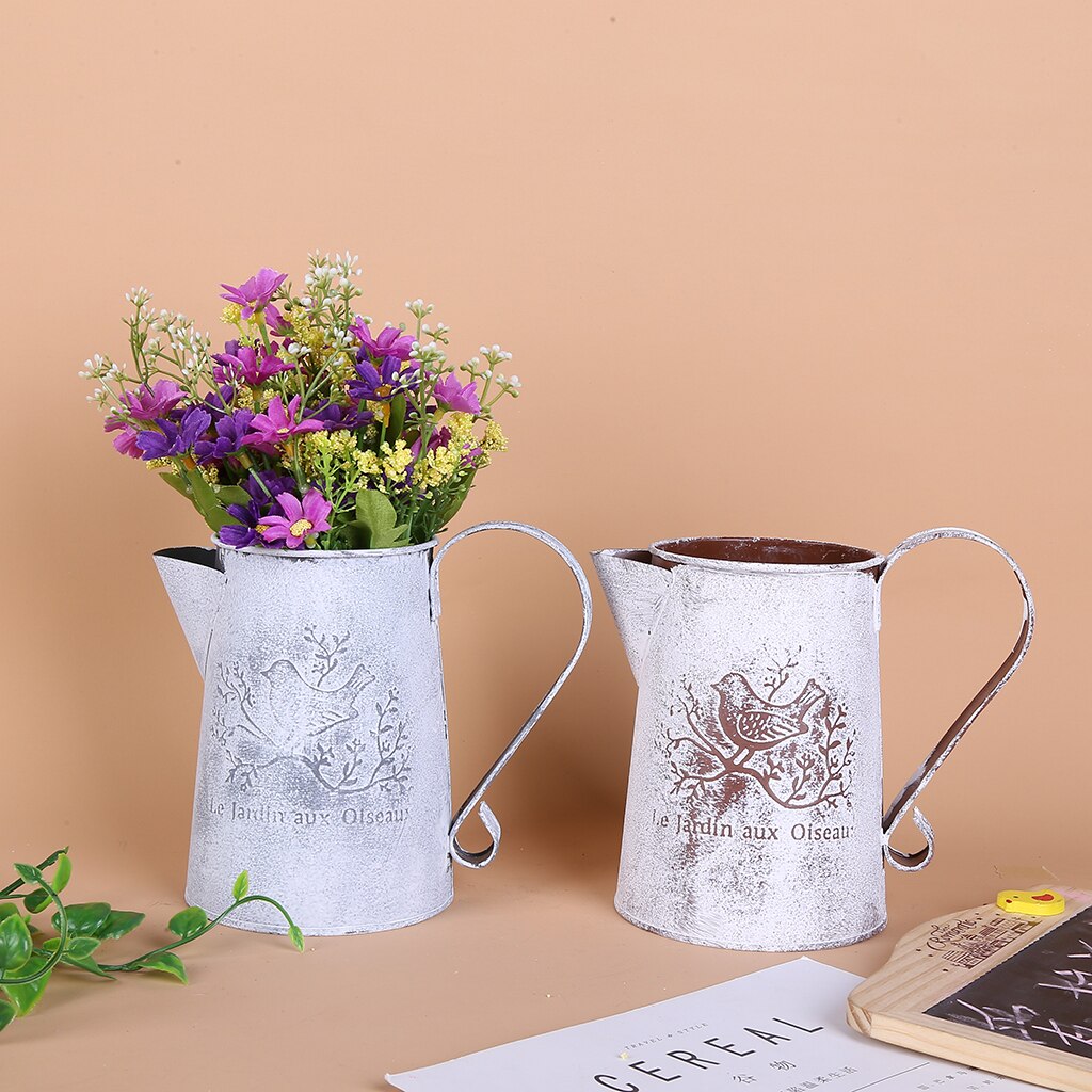 Vintage Iron Flower Jug Pitcher Jar Vase Wedding H... – Grandado