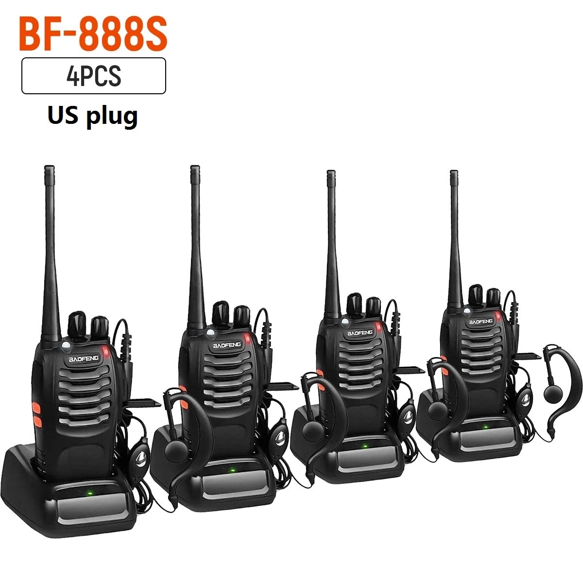 1/2/4pcs BF-888S Baofeng Walkie Talkie 888s UHF 5W... – Vicedeal