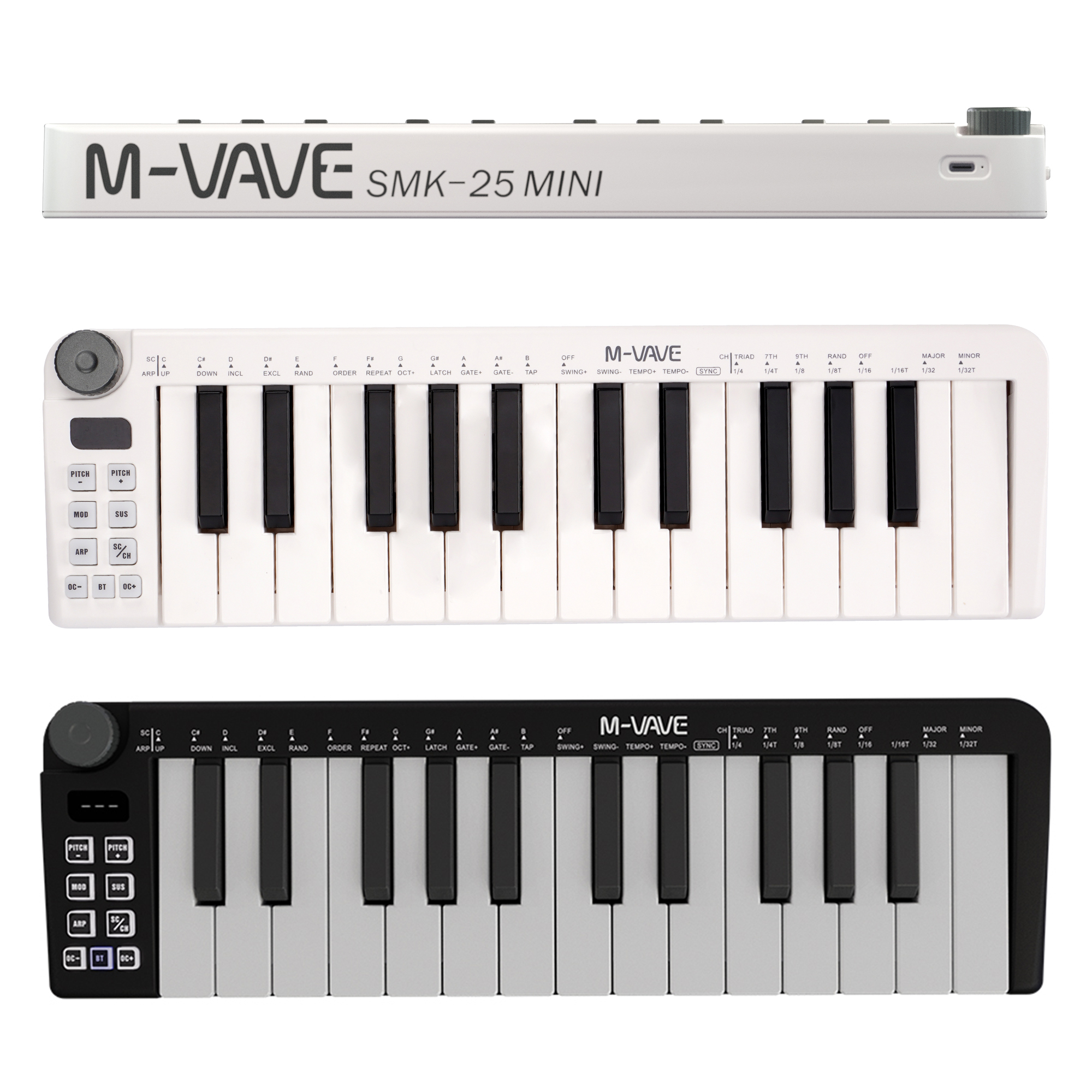 M-VAVE SMK-25mini MIDI Keyboard 25-Key MIDI Contro... – Grandado
