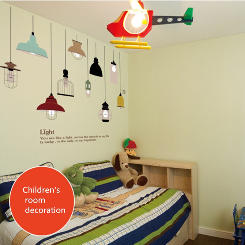 Shine Light Bulb Wall Sticker Living Room Bedroom ... – Grandado